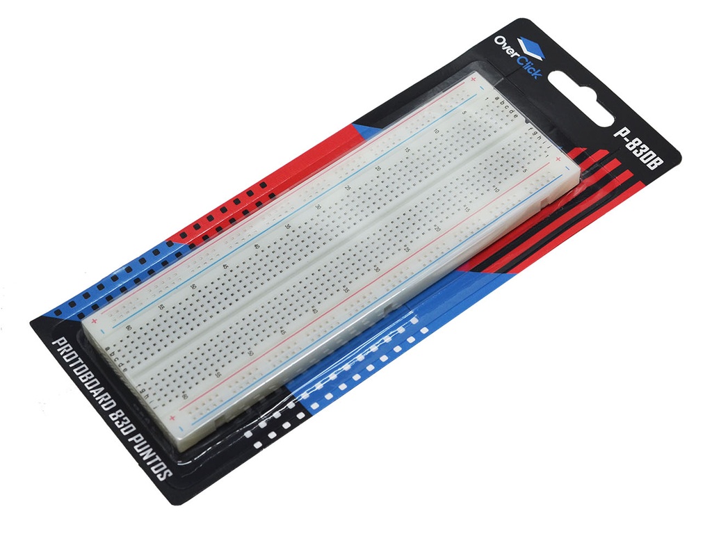 .Protoboard Breadboard de 830 Puntos color Blanco en Blister SB-156 | Nanoparuro